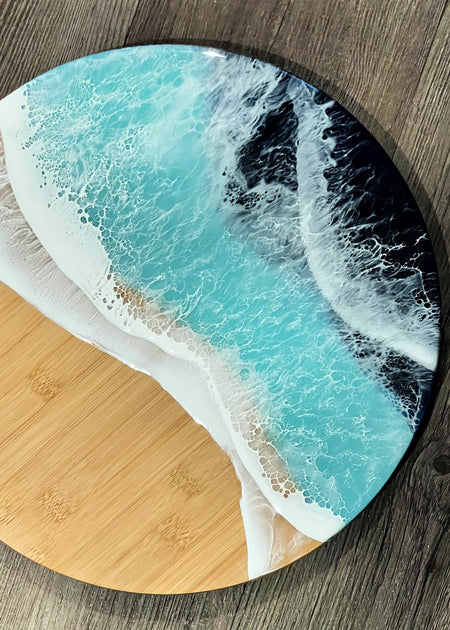 Ocean Blue Lazy Susan – Holly Epoxy