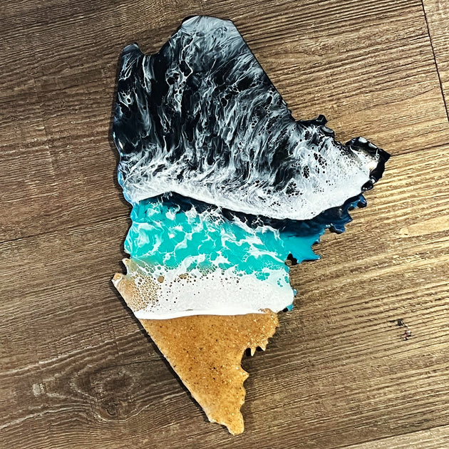 Maine Wall Art – Holly Epoxy