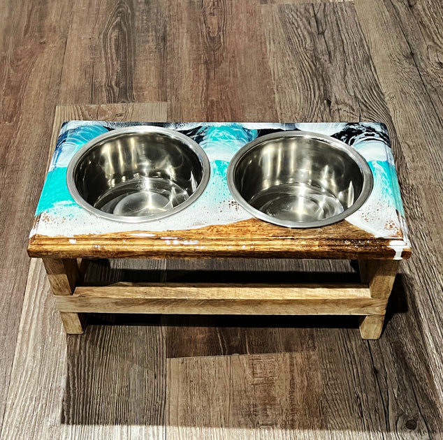 Ocean Breeze Ombre Dog Bowl – Holly Epoxy