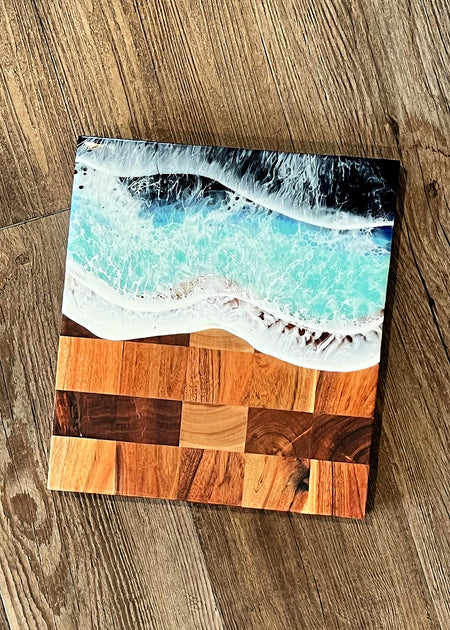 Ocean Butcher Block Board – Holly Epoxy